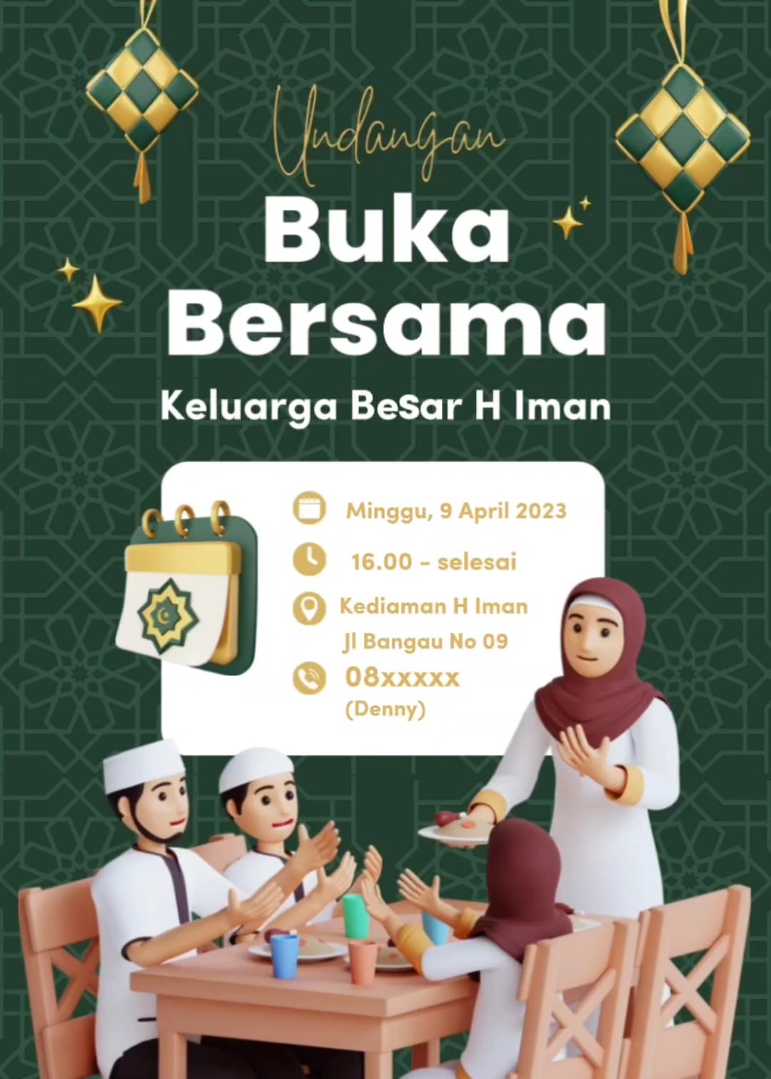 undangan bukber - contoh video - template CapCut