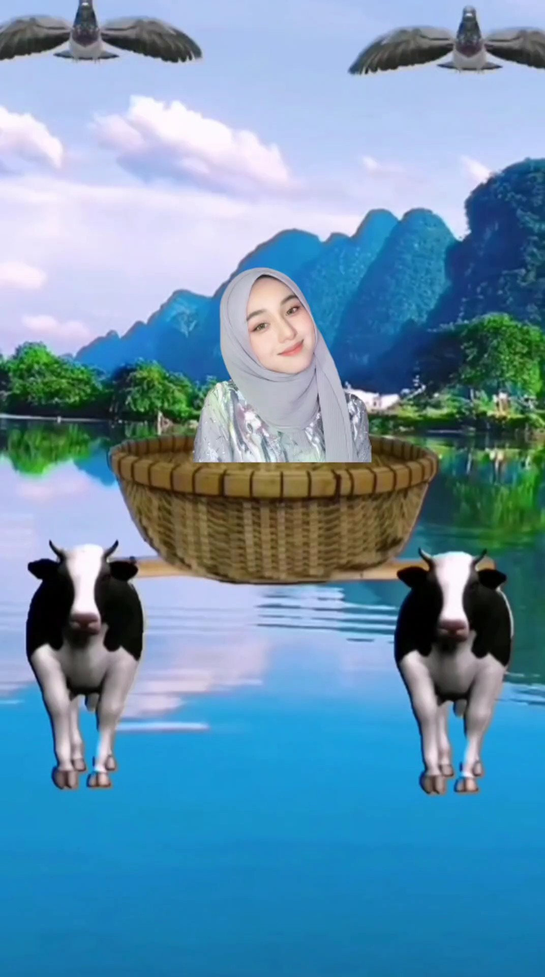 Sapi Terbang - contoh video - template CapCut