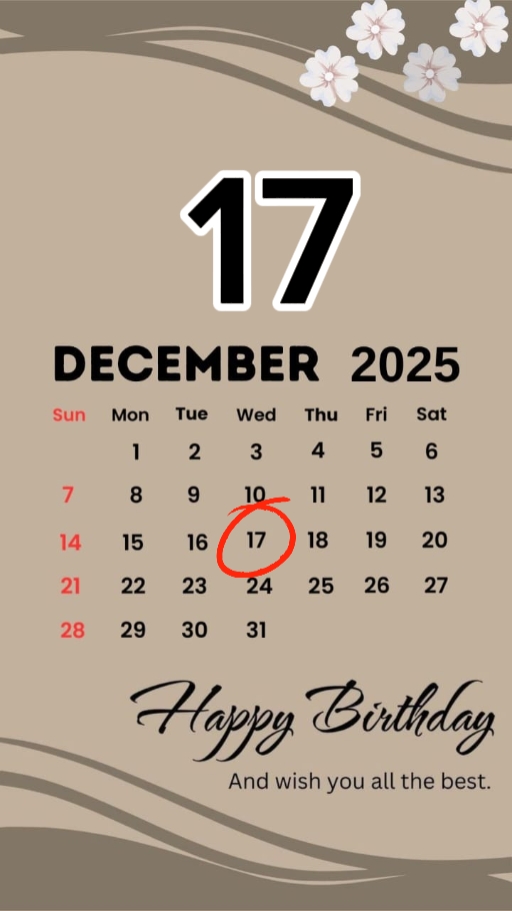 HBD 17 DECEMBER - CapCut