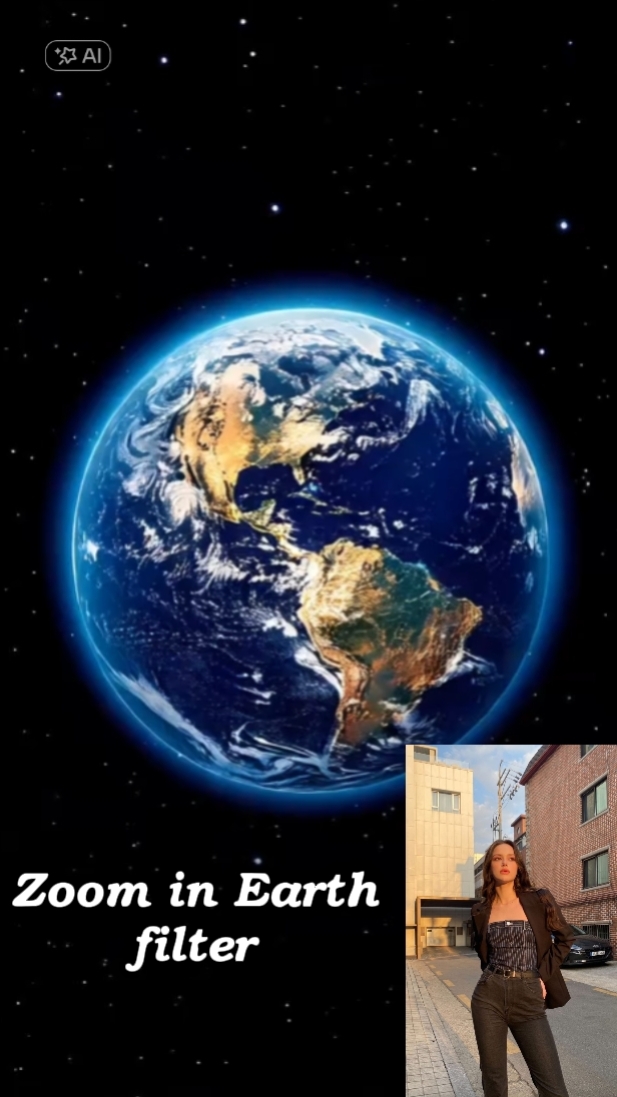 Zoom in Earth - video template by CapCut