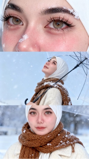 AI WINTER SNOW - contoh video - template CapCut