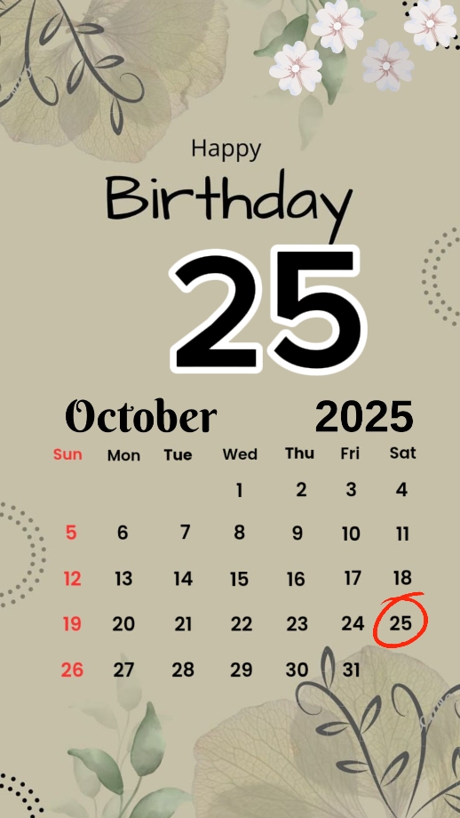 HBD 25 OCTOBER - CapCut