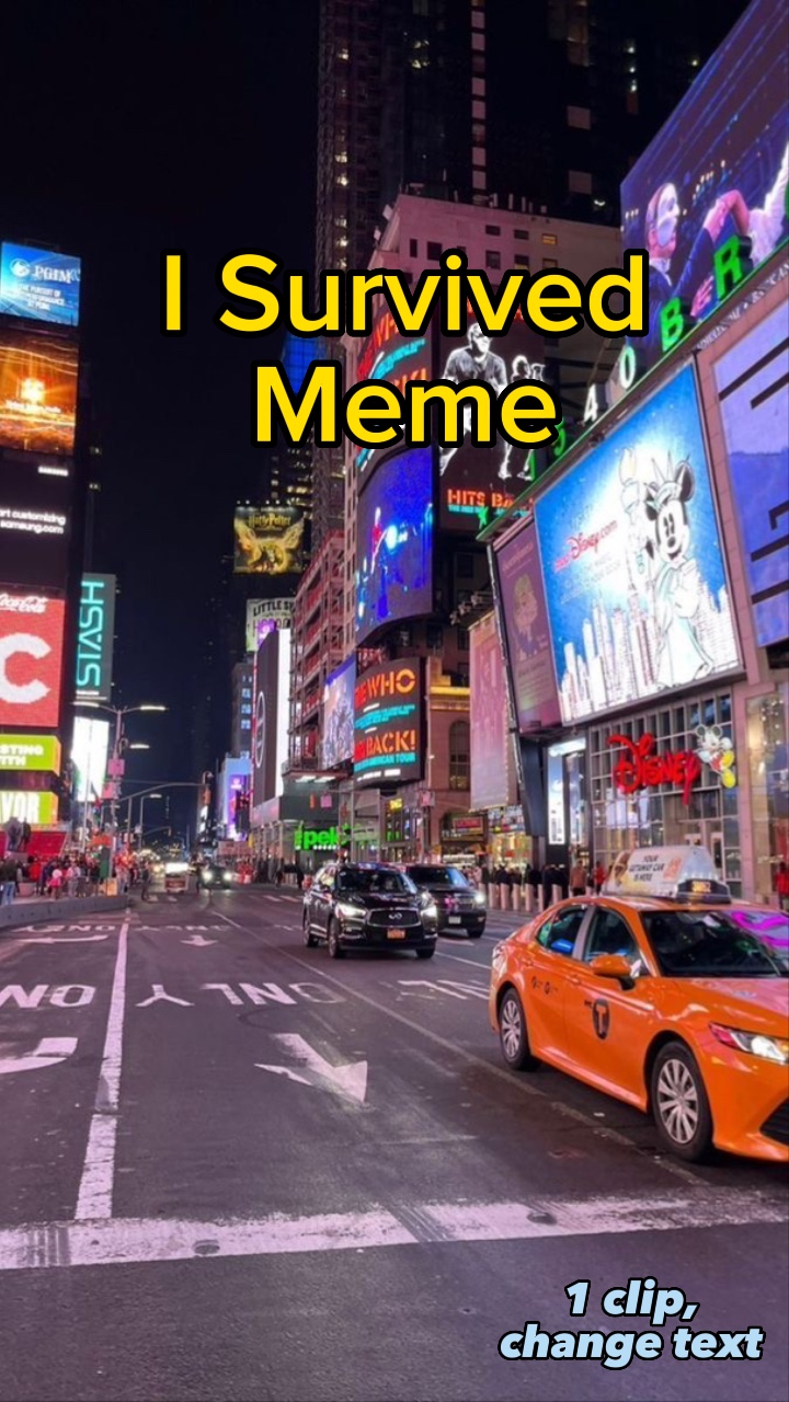 I Survived Meme - video template by CapCut
