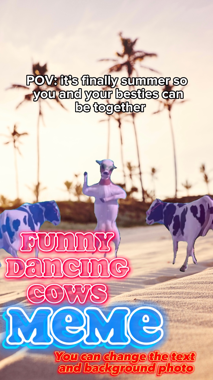 Dancing cows MEME - video template by CapCut